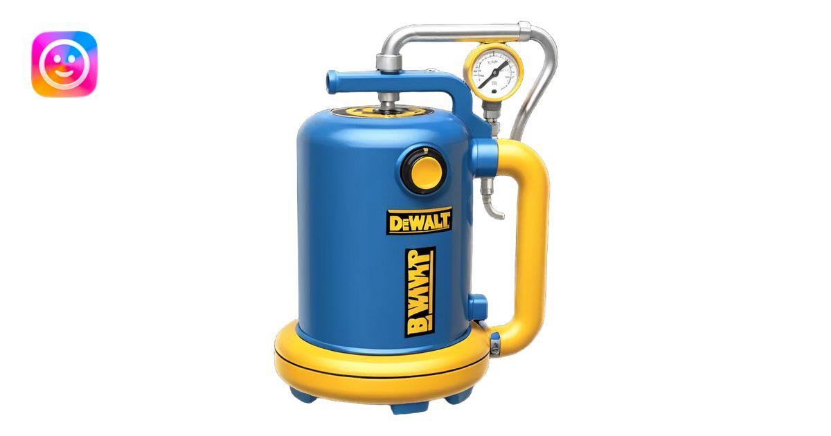 dewalt electric pancake air compressor tool, blue color emoji | AI ...