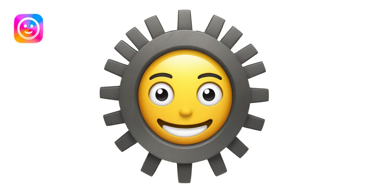 Create a cute settings or engine emoji emoji | AI Emoji Generator