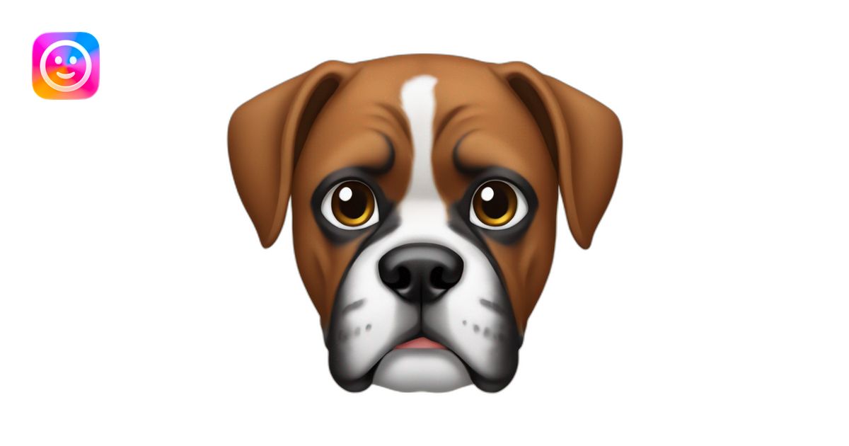 boxer dog face emoji | AI Emoji Generator