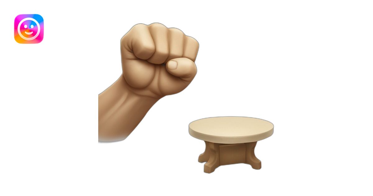 Fist vs table emoji | AI Emoji Generator