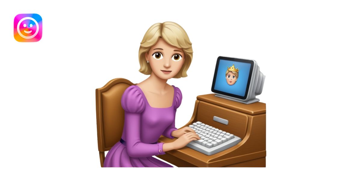 content face typing, Princess Diana emoji | AI Emoji Generator