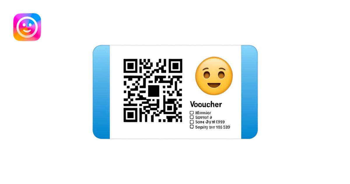 ACCEPTED PARTICIPATION METHODS — Voucher with QR code emoji | AI Emoji ...