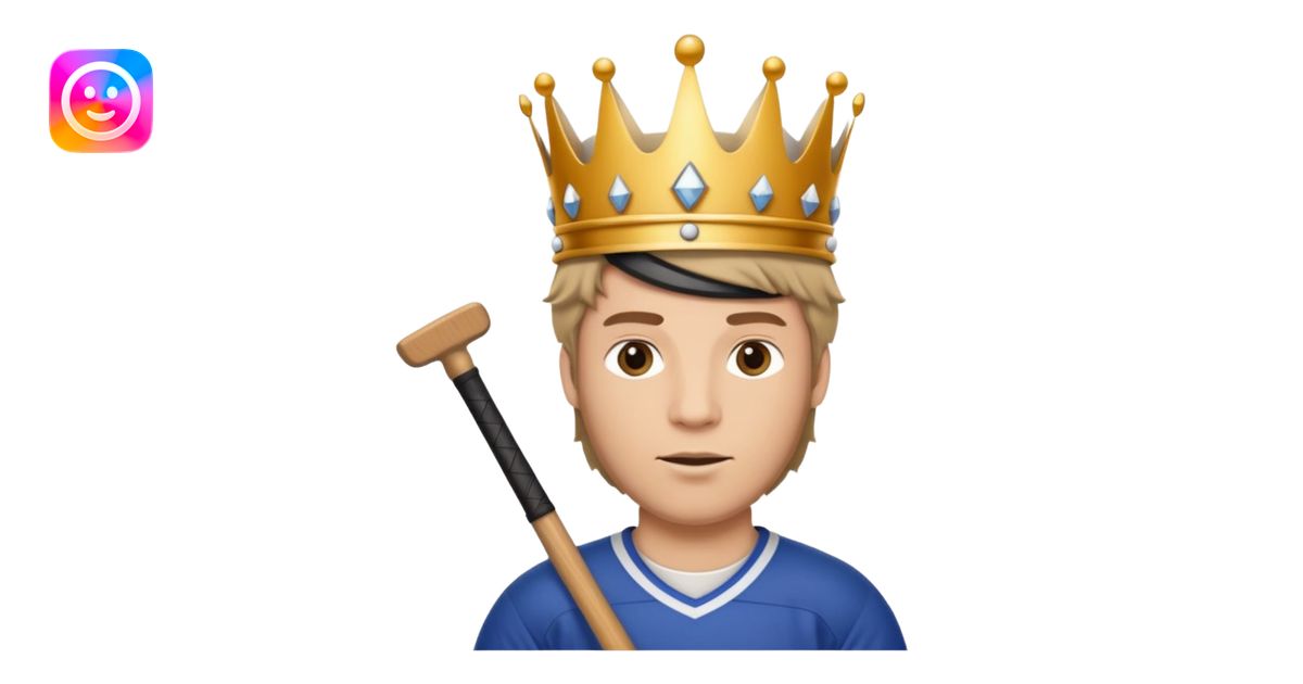 King Hockey player emoji | AI Emoji Generator