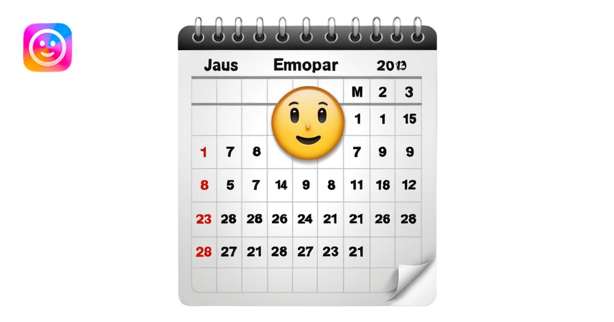 super simple calendar emoji | AI Emoji Generator