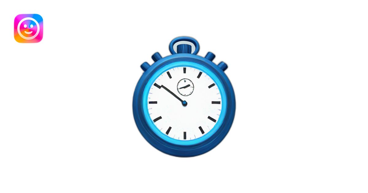 blue stopwatch emoji | AI Emoji Generator