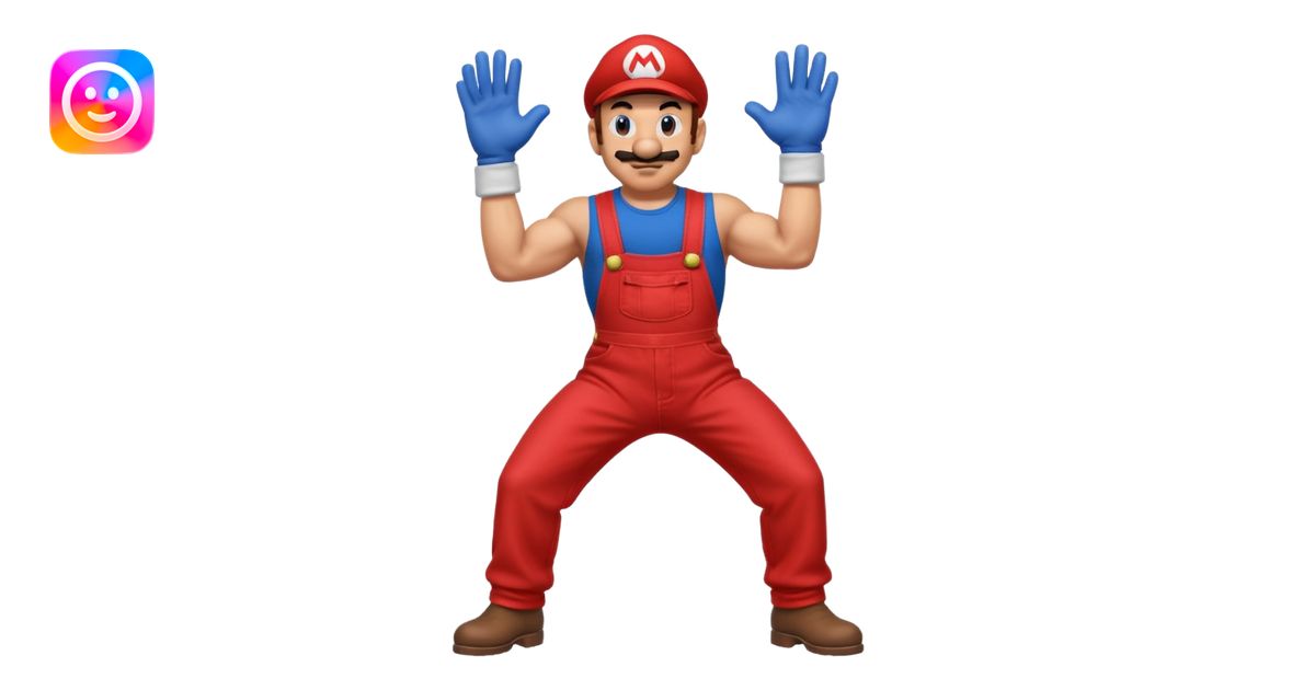 mario with buttcheeks twerk emoji | AI Emoji Generator