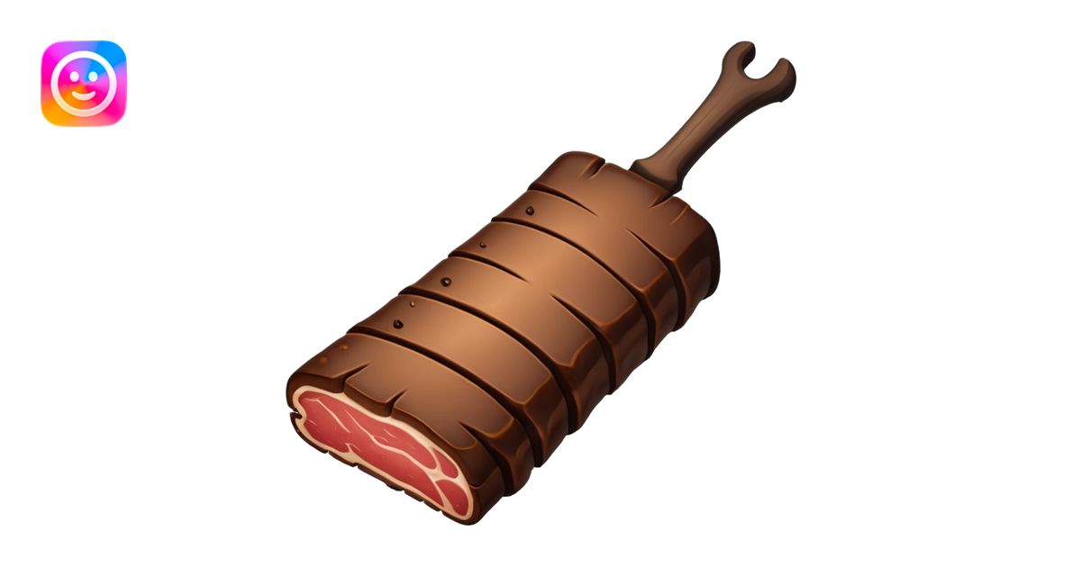 a single smoked beef rib thinner with the bone emoji | AI Emoji Generator