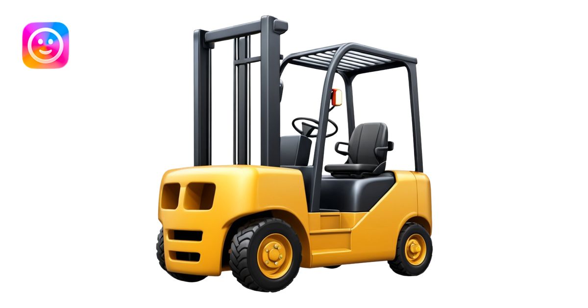 create a realistic logistic forklift emoji | AI Emoji Generator