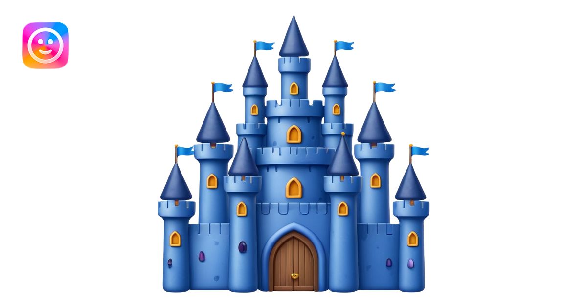 Blueberry fruit castle emoji | AI Emoji Generator