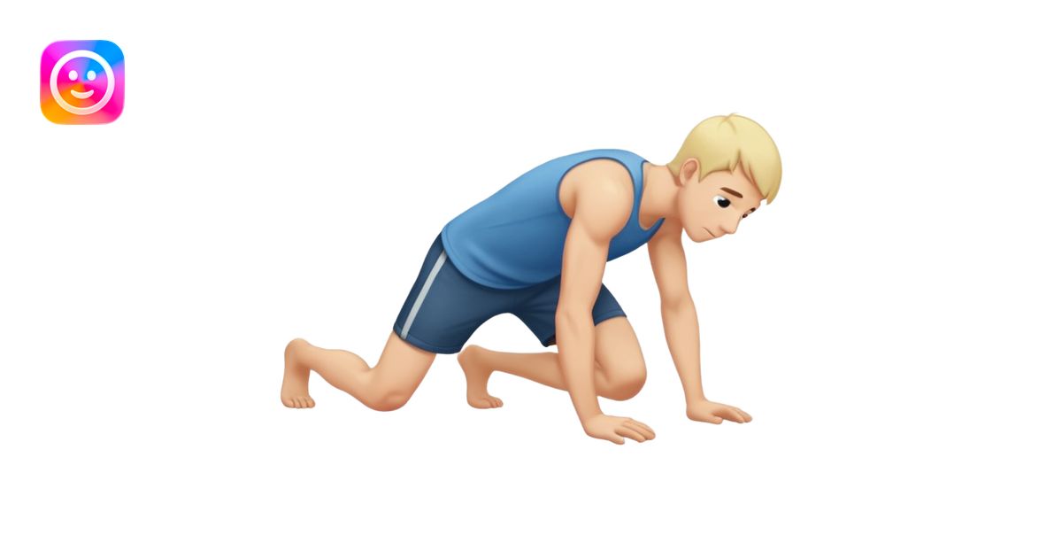 a guy arching his back on all fours emoji | AI Emoji Generator