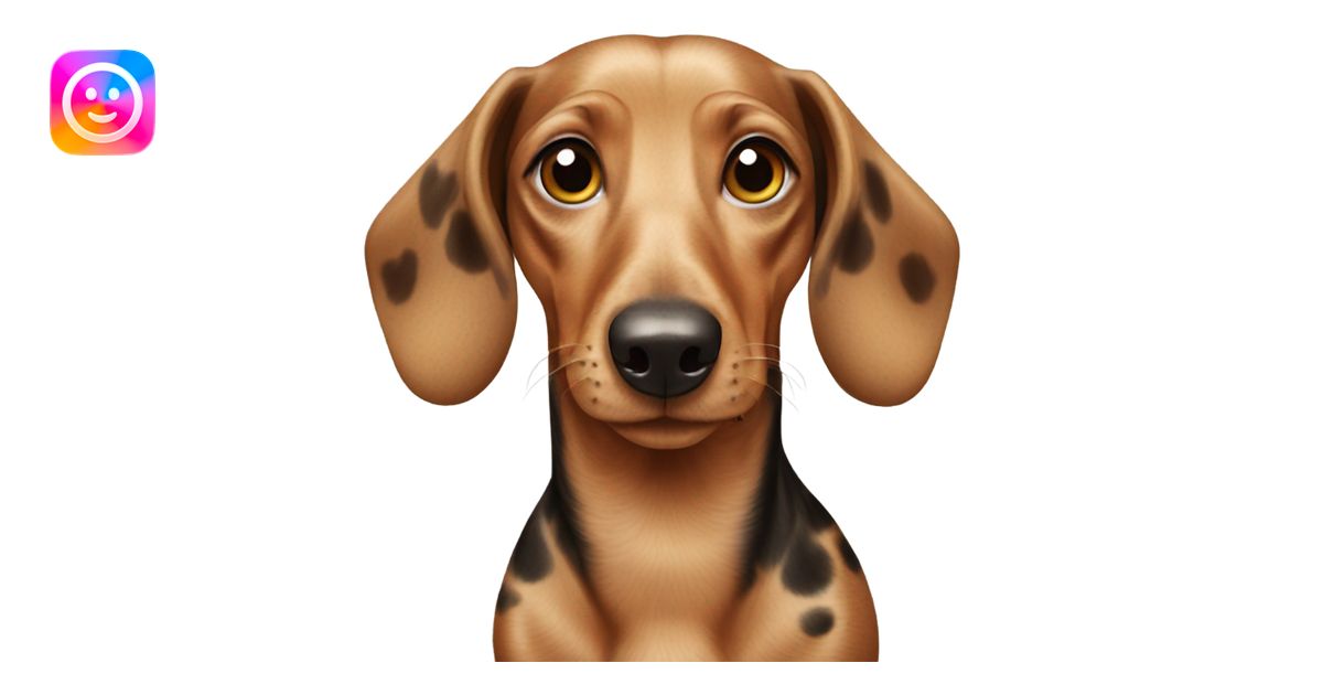 Spotted dachshund emoji | AI Emoji Generator