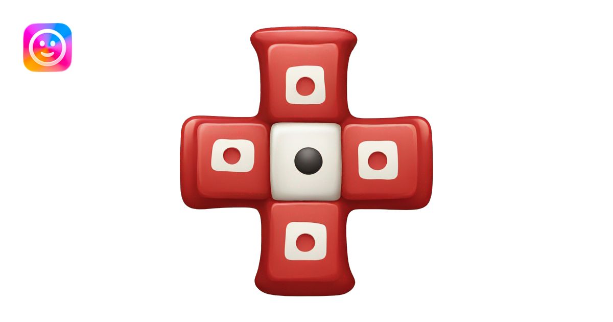 Ludo icon red emoji | AI Emoji Generator