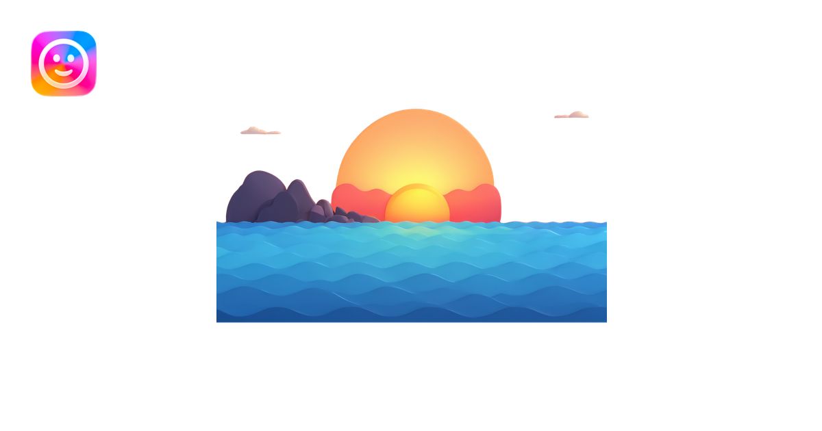 ocean sunset horizon emoji | AI Emoji Generator