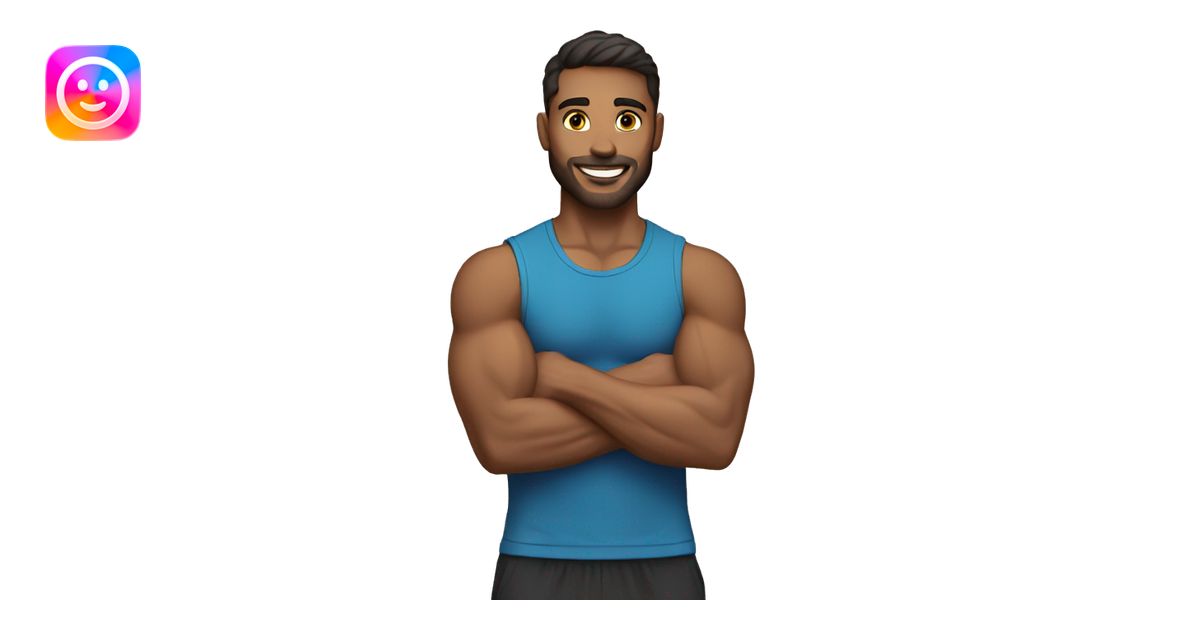fitness trainer male emoji | AI Emoji Generator
