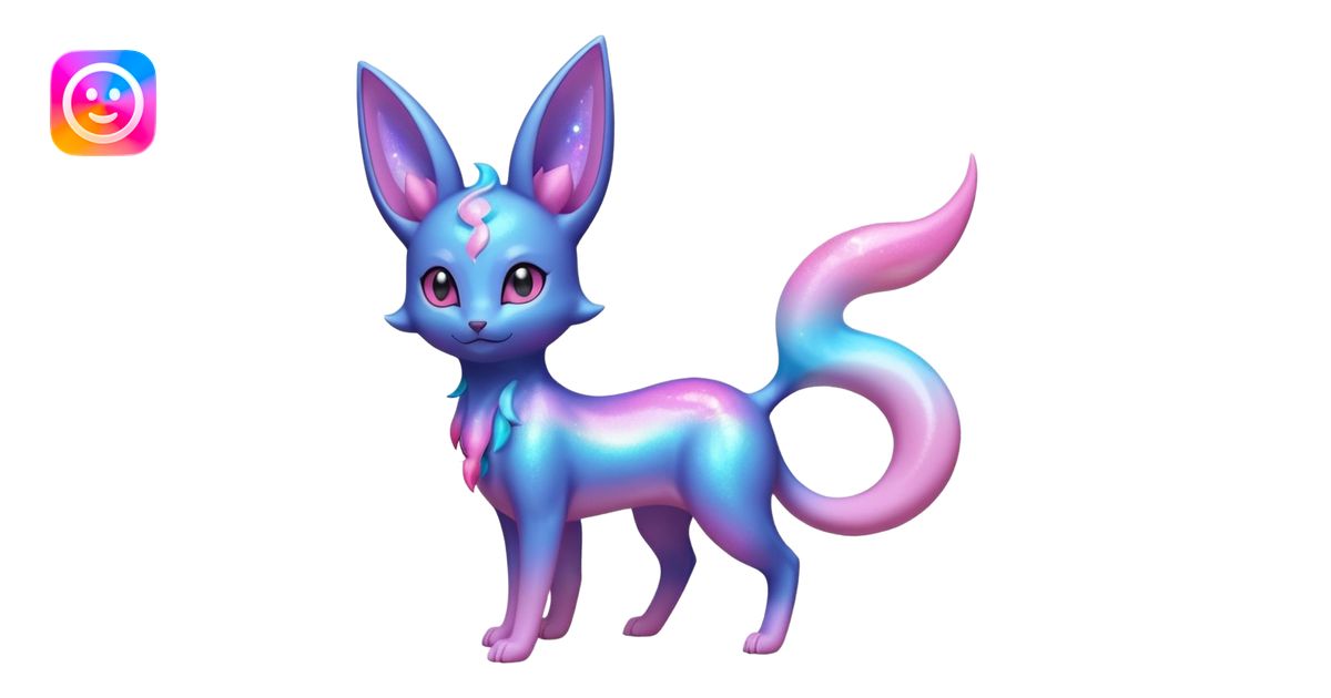 Shiny Iridescent Nebulae Espeon-Umbreon-Sylveon-Fakémon-hybrid-creature ...