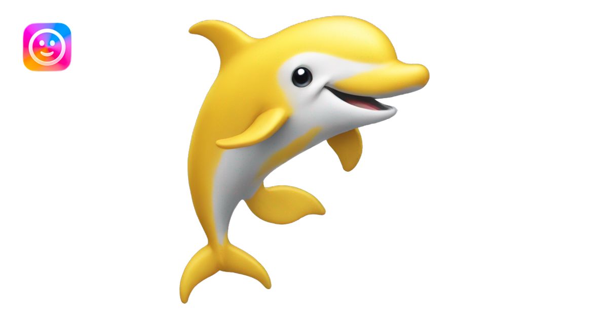 Yellow dolphin emoji | AI Emoji Generator