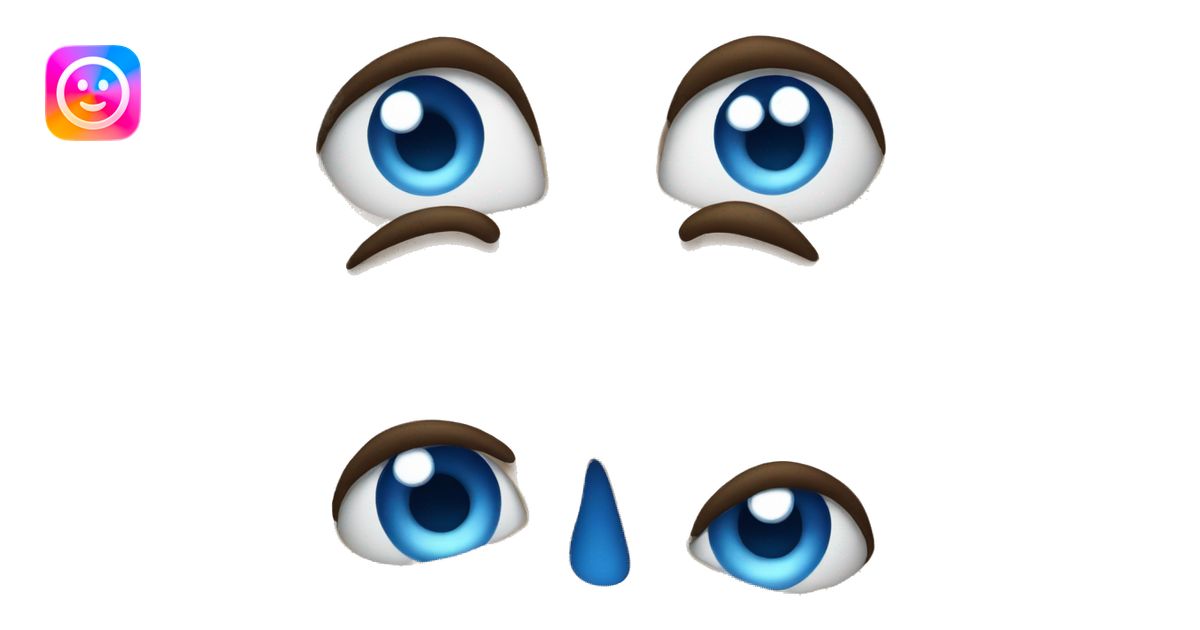blue shocked face emoji | AI Emoji Generator
