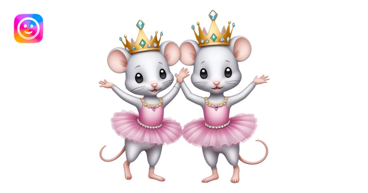 Very elegant and beautiful white mice dancing ballet in a tutu ballet ...