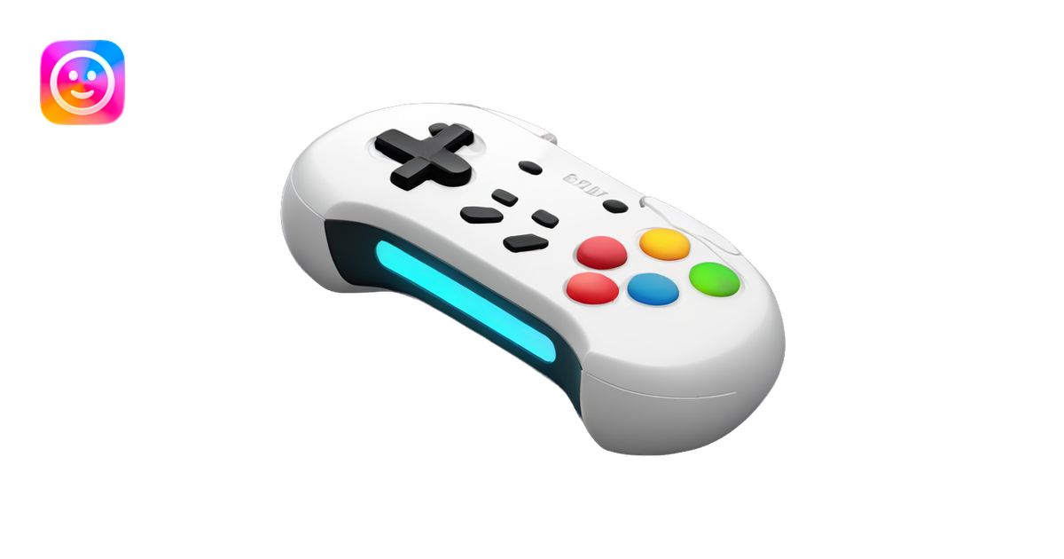 Create a gaming console with LED lights emoji | AI Emoji Generator