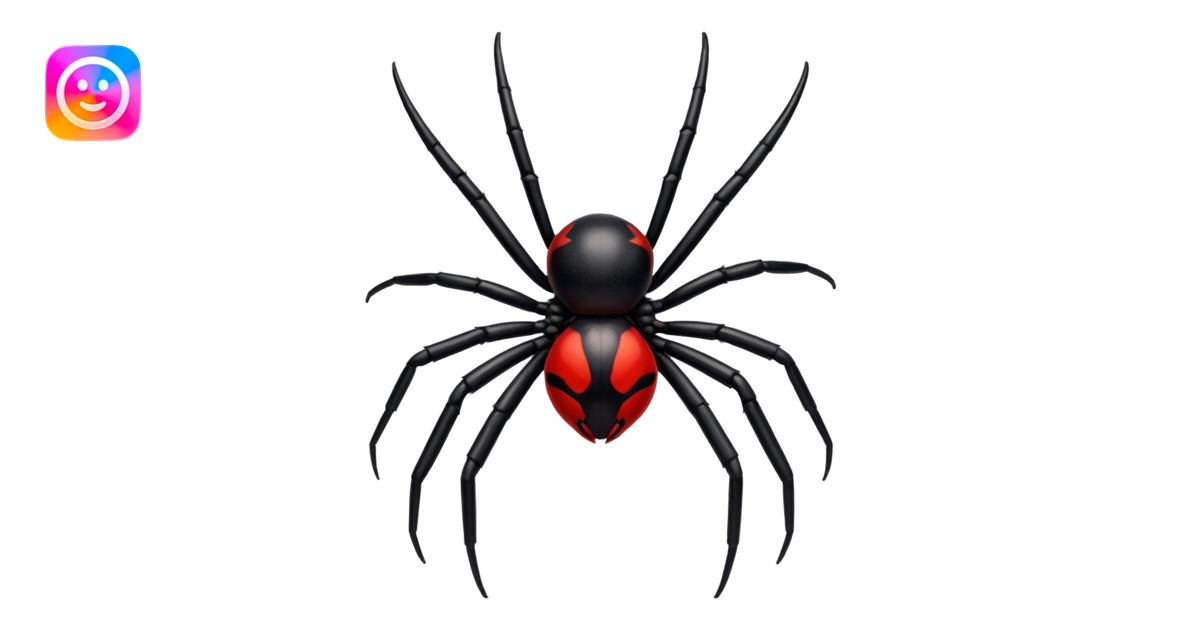 Black widow spider emoji | AI Emoji Generator