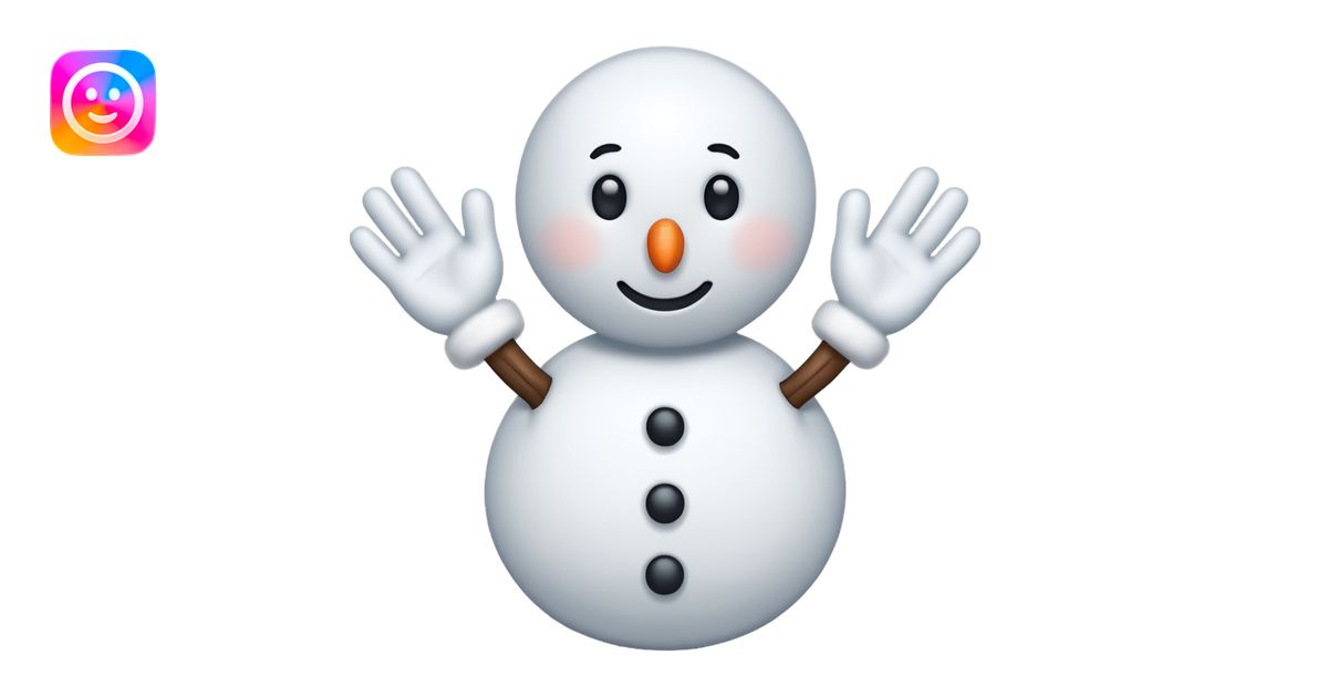 snowman hands emoji | AI Emoji Generator