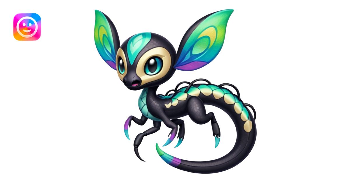 Colorful Exotic Meloetta-Venom-Stitch-Fakémon-creature-hybrid emoji ...