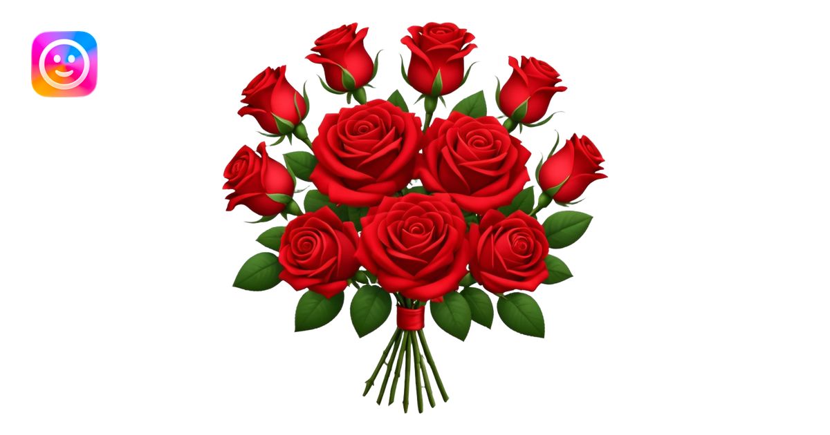 a bouquet of roses emoji | AI Emoji Generator