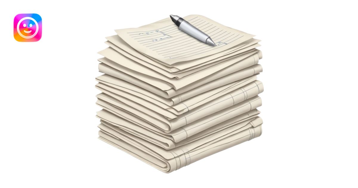 Pile of papers emoji | AI Emoji Generator