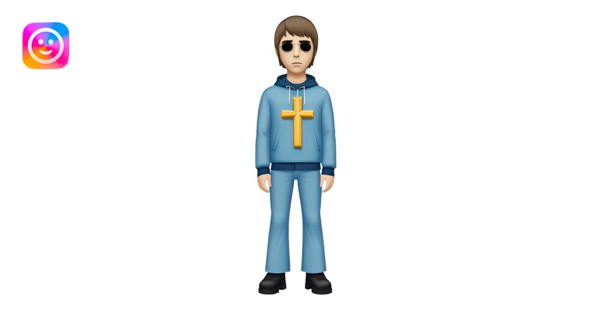Crucified Liam Gallagher in the style of Jesus full body on cross in ...