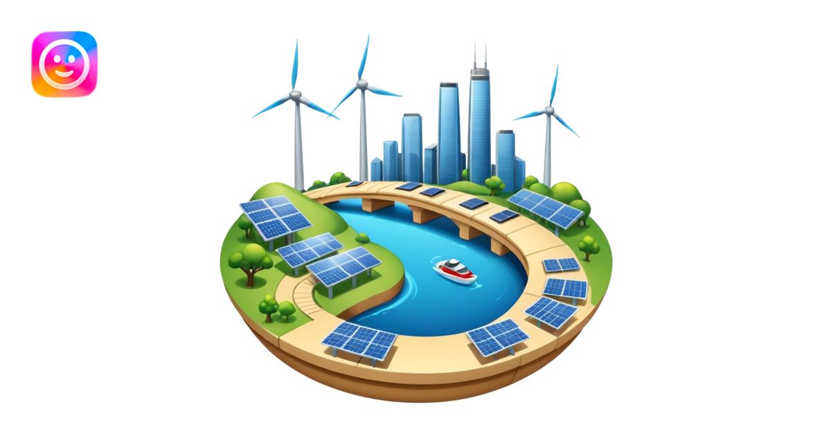 advanced modern island with advanced infrastructure emoji | AI Emoji ...