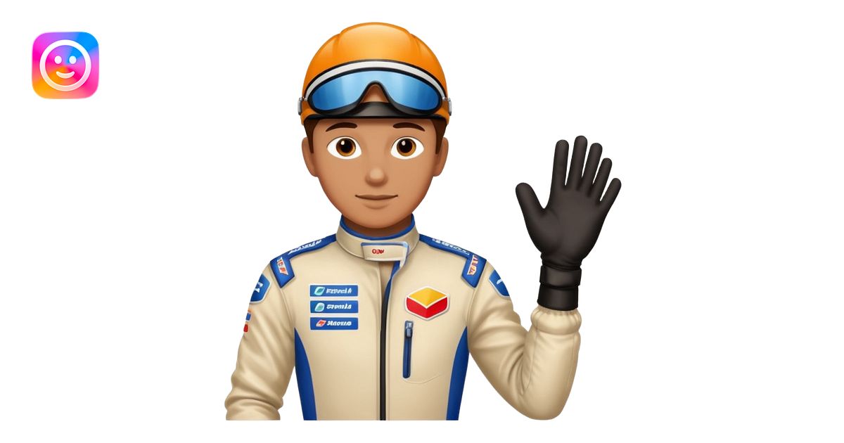 Race Driver with Gloves emoji | AI Emoji Generator