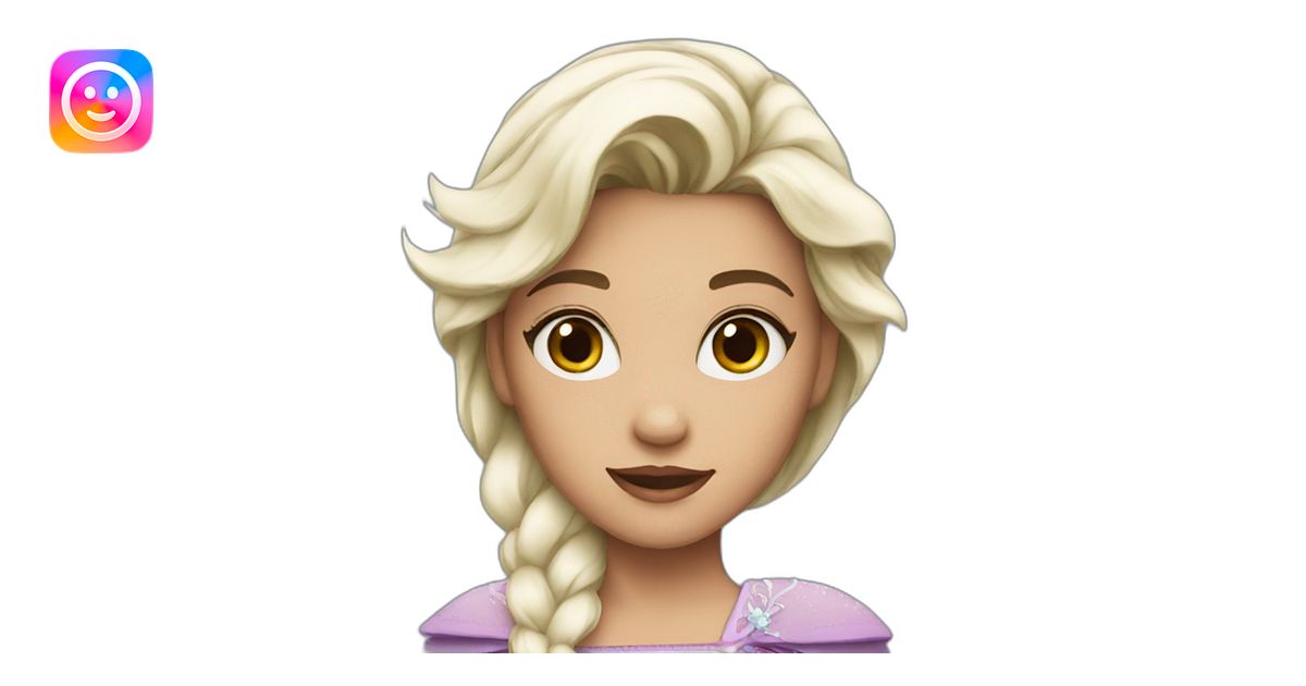 a girl with elsa costume emoji | AI Emoji Generator