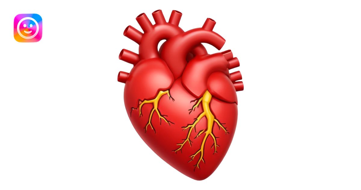 Cartoon heart beating out of chest emoji | AI Emoji Generator