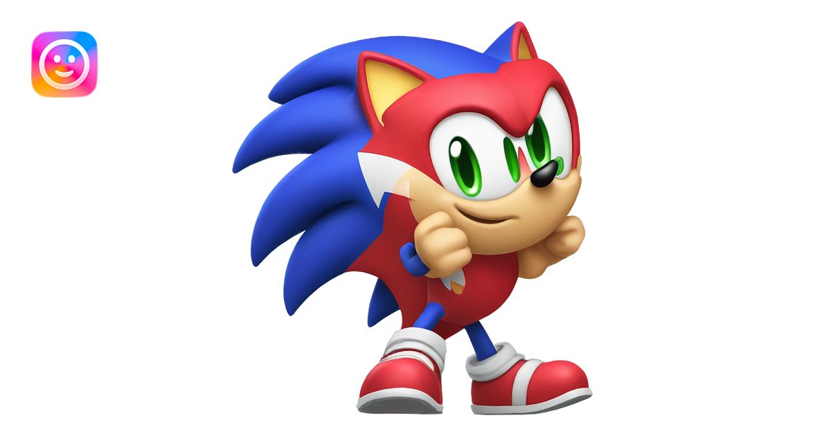 Sonic con un corazón emoji | AI Emoji Generator
