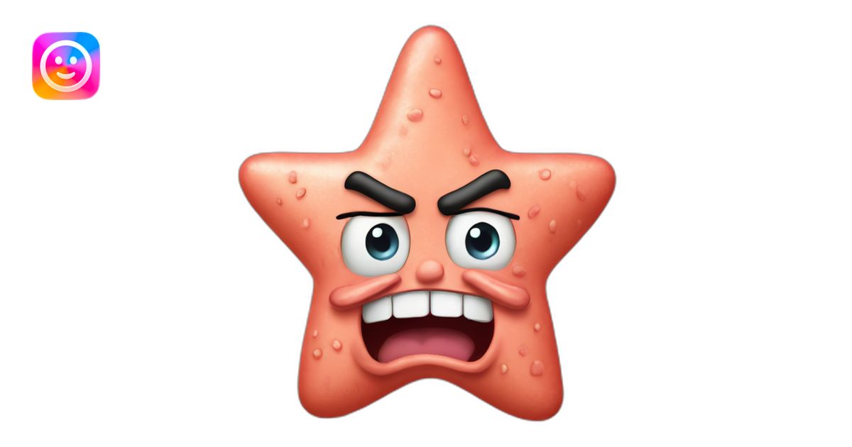 angry patrick star emoji | AI Emoji Generator