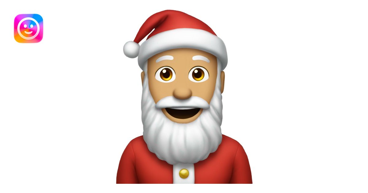A picture of me as Santa emoji | AI Emoji Generator