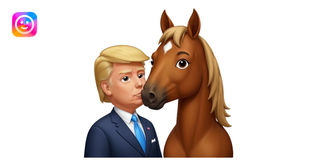 Donald trump kissing a horse named bubba ( the name bubba on its collar ...