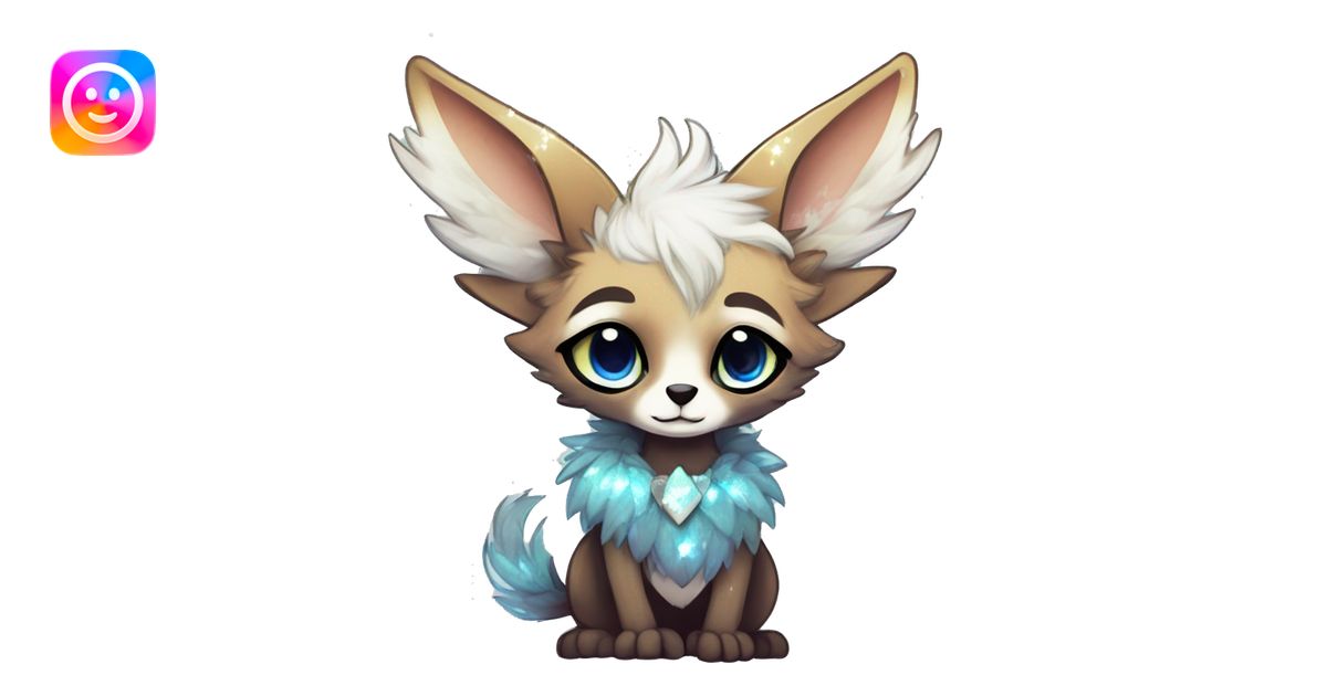 Cool cute Kawaii edgy fantasy animal sparkle fursona Fionbri creature ...
