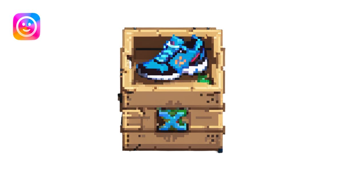 2d power up crate with a running shoe symbol for speed boost ...