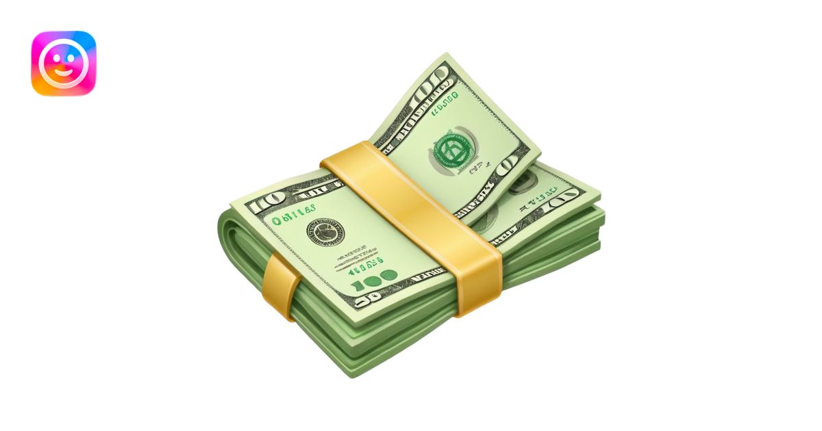 A bill of money emoji | AI Emoji Generator