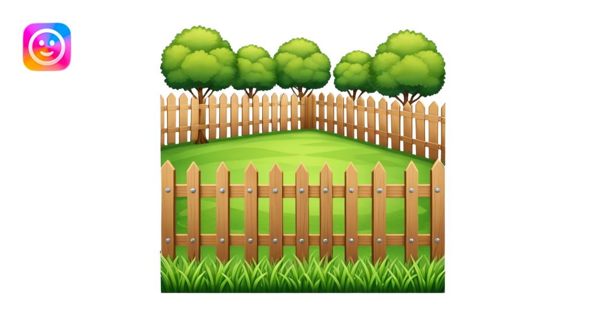Fenced in backyard emoji | AI Emoji Generator
