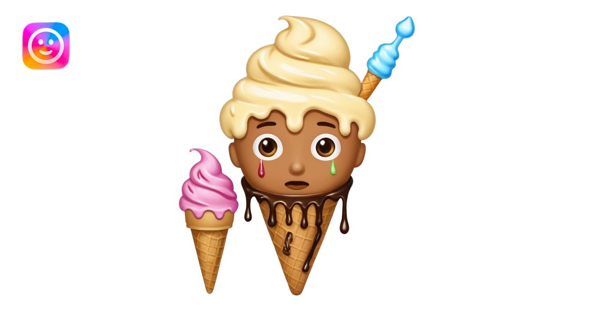 A person getting a ice cream but the ice cream is corrupted emoji | AI ...