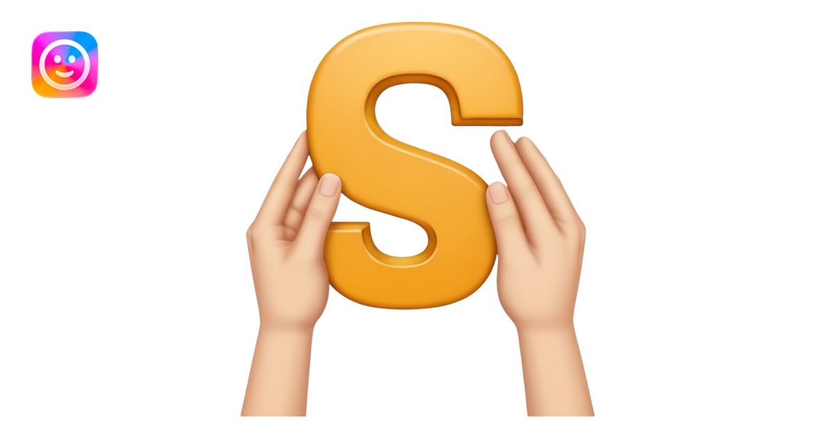 Iz roke mora sestavljati črko S emoji | AI Emoji Generator