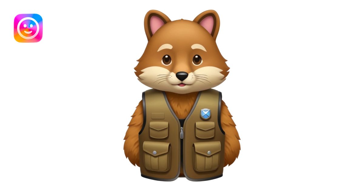 Animal wearing bullet proof emoji | AI Emoji Generator