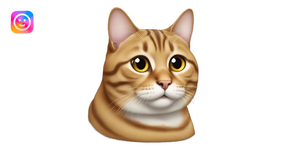 Tabby fat cat emoji | AI Emoji Generator