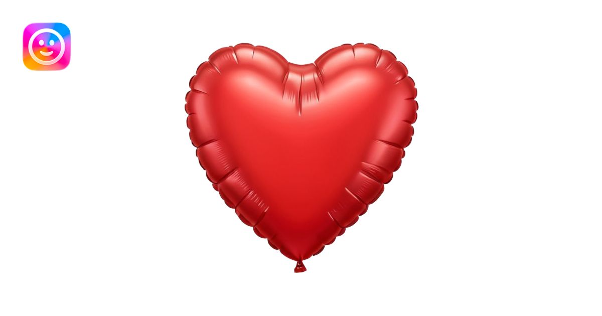 Foil balloon heart, remove background emoji | AI Emoji Generator