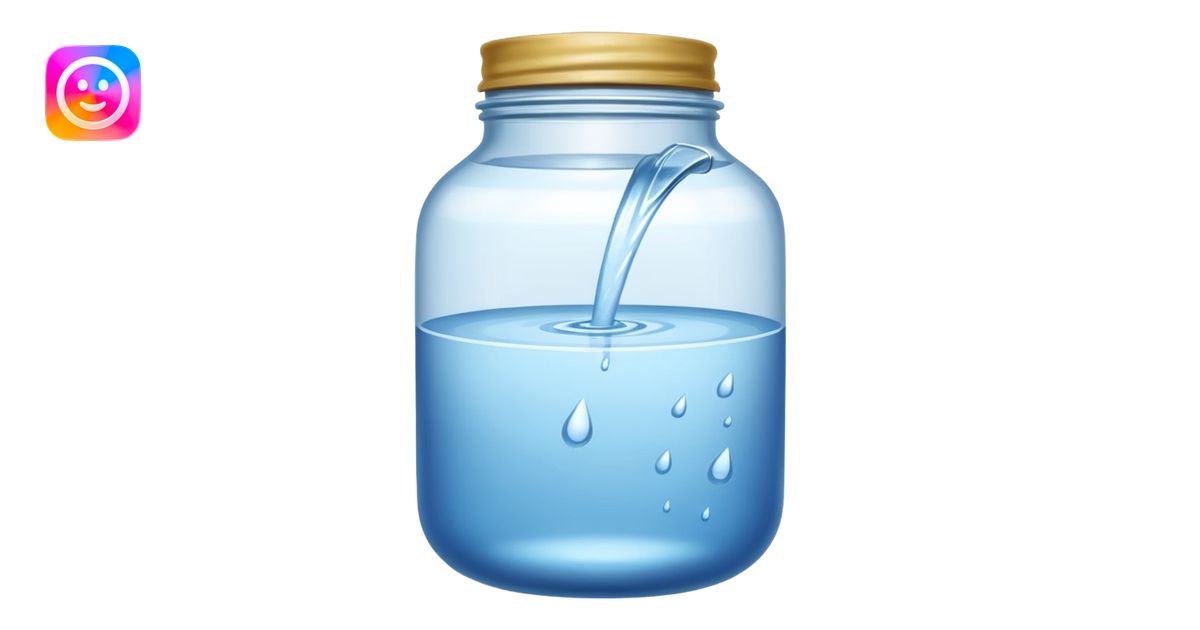 Aquarius (a jar spilling water outward) emoji | AI Emoji Generator