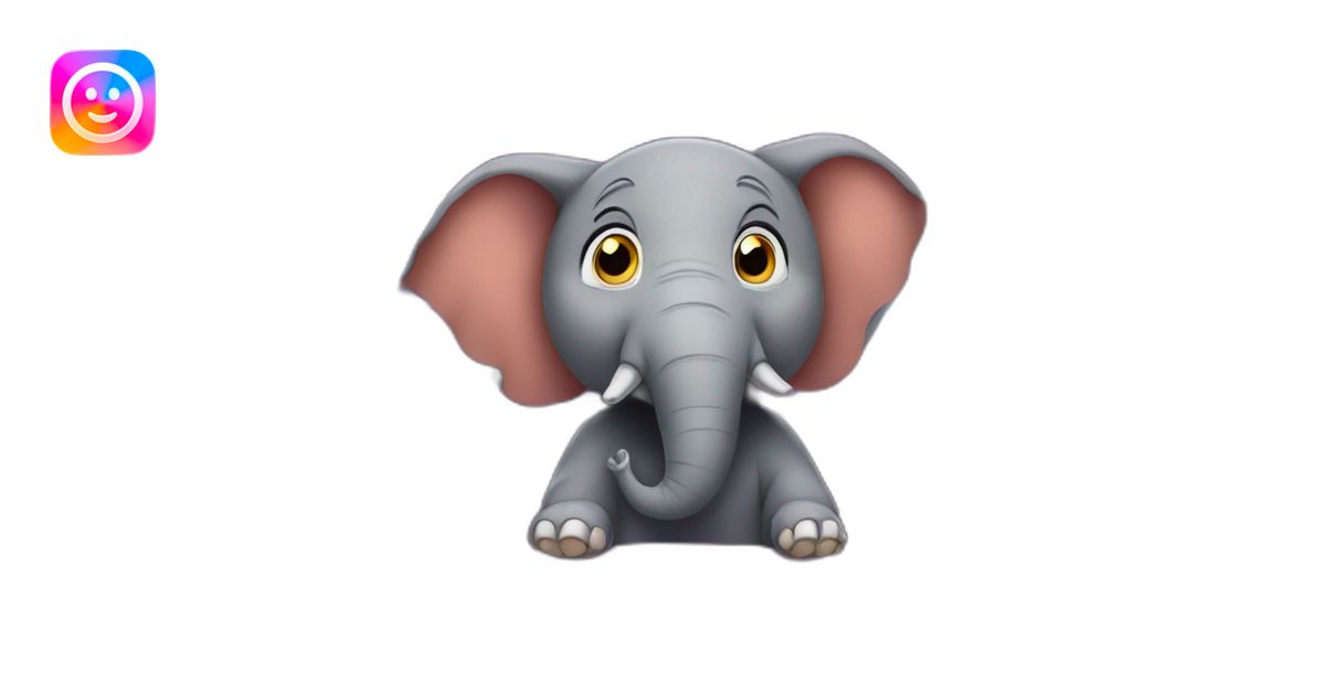 Elephant in movie theater emoji | AI Emoji Generator