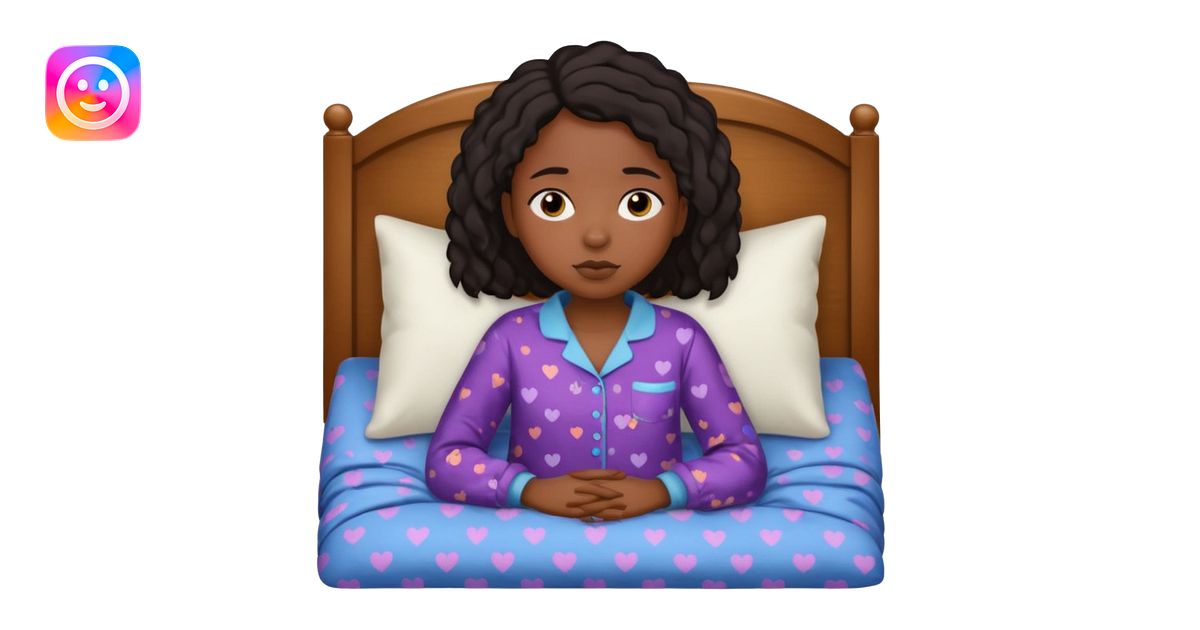 black girl tired in bed emoji | AI Emoji Generator