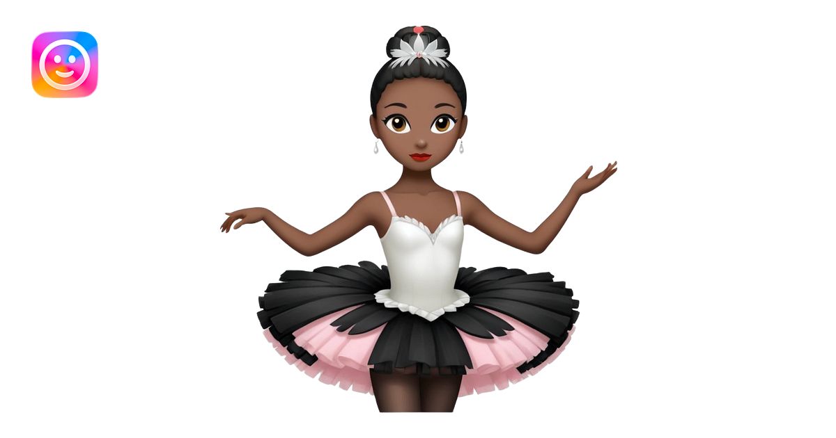 Black swan ballerina emoji from a far emoji | AI Emoji Generator